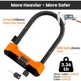 Locks Heavy Duty Anti , 18mm Bicycle Combo U Lock, 4-Digit Resettable ...