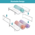 3-Tier Clear Stackable Plastic Bottle Storage Rack, Wine Water Bottle ...