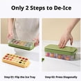 Press Ice Cube Tray with Storage Box Silicone Ice Mold Container for ...