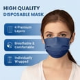 FACEMOON 50 Pack 4-Ply Disposable Face Masks, Individually Wrapped ...