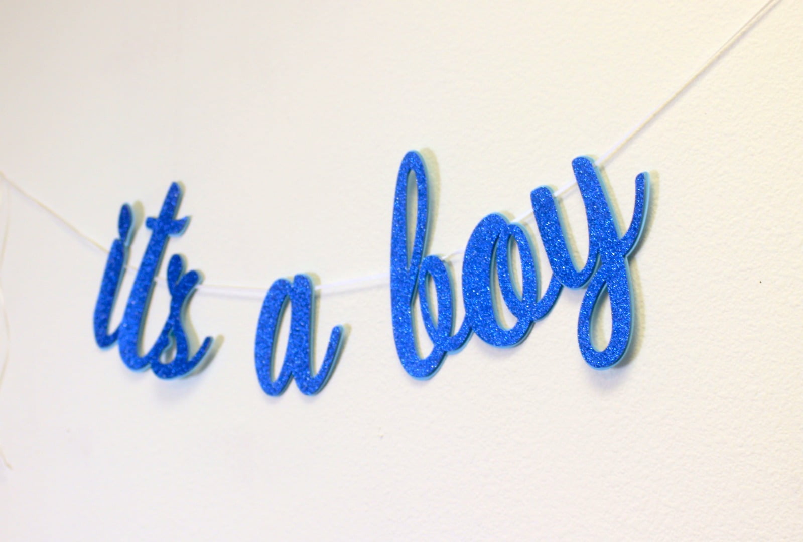 All About Details It's A Boy Cursive Banner, 1set, Baby Shower Party ...