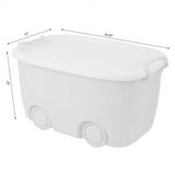 Stackable Toy Storage Box with Wheels, Set of Small and Large, Yellow ...