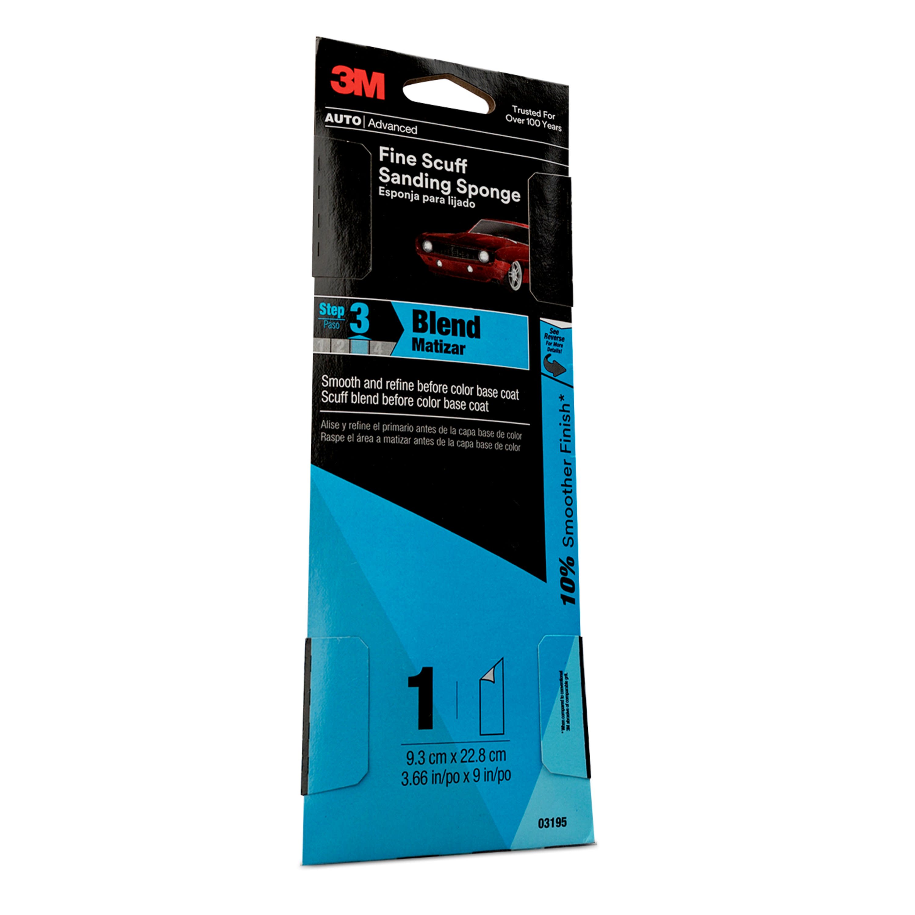 3M Scuff Sanding Sponge, 03195, 3-2/3 inch x 9 inch - Walmart.com ...