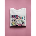 Smartprints Mens Graphic Sweatshirt White - Ramen Comic Cotton Blend Regular Fit - Walmart.com