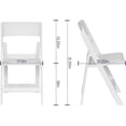 Commercial White Resin Folding Chair - Lightweight, Vinyl Padded ...