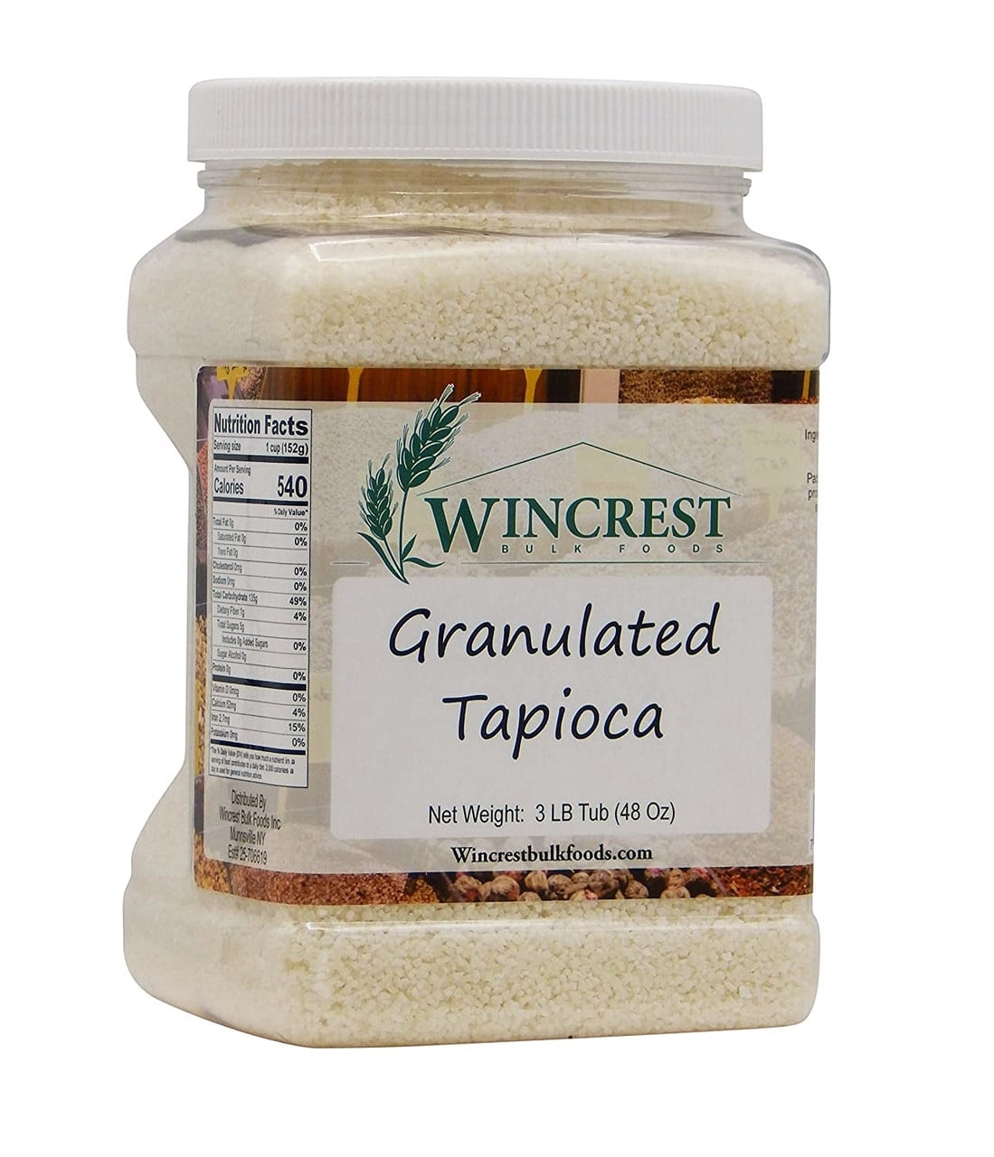 WinCrest Granulated Tapioca - 3 Lb Tub - Walmart.com