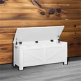 39.4" Storage Chest, Extra Large Storage Trunk with 2 Hinges, Wooden ...