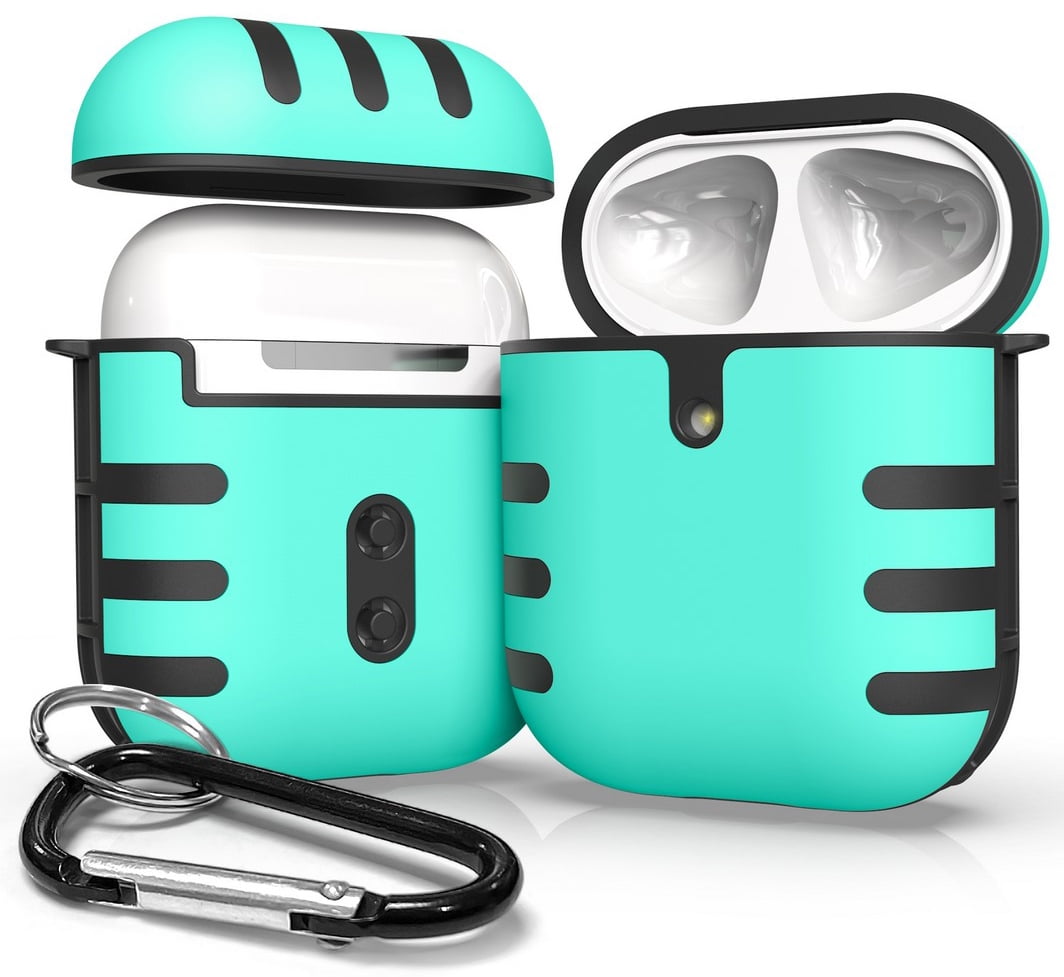 Case for Airpods, Duo-Shield Rugged Hybrid Cover [Polycarbonate and TPU ...