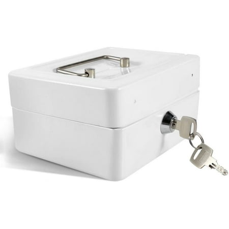 Double Layer Small Lock Box Portable Metal Coin Money Storage Security ...