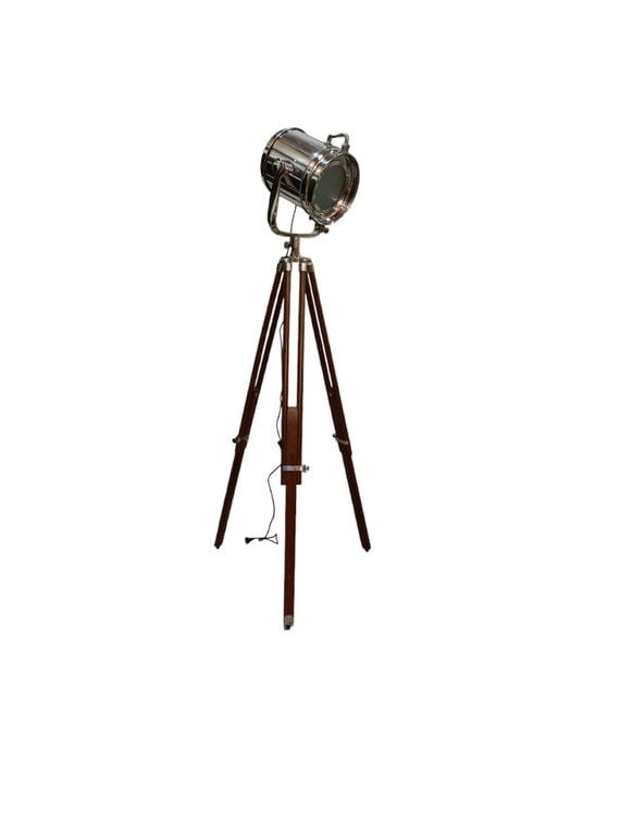 Studio Focus Wooden Tripod Studio Lamp Marine Flap Searchlight Chrome ...