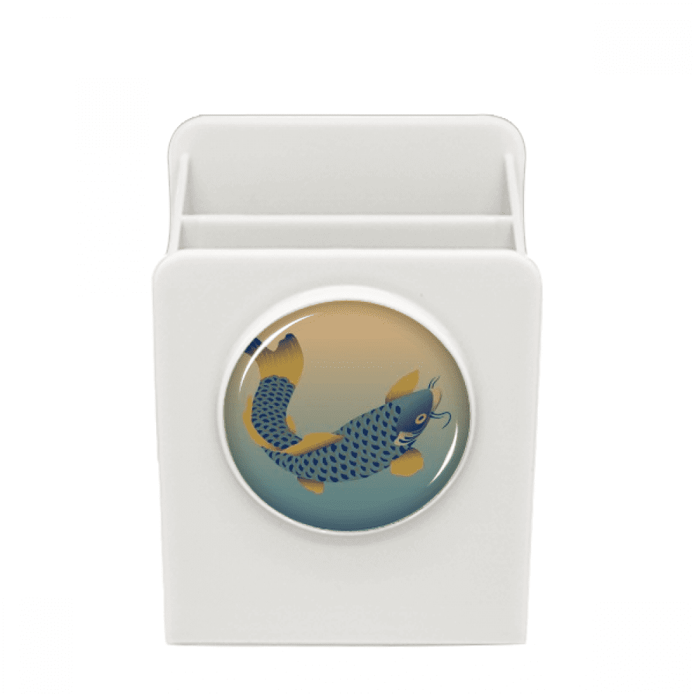 Painting Culture Blue Fish Desk Pencil Holder Cup Pen Organizer ...