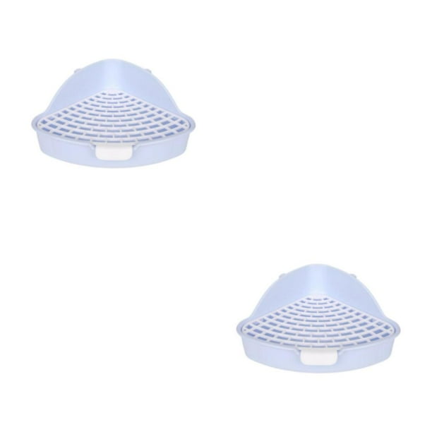 ZheElen Medium Rabbit Litter Box Potty Triangle with Grid for ...