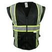 ProtectX 6 Pockets High Visibility Zipper Front Safety Vest with ...