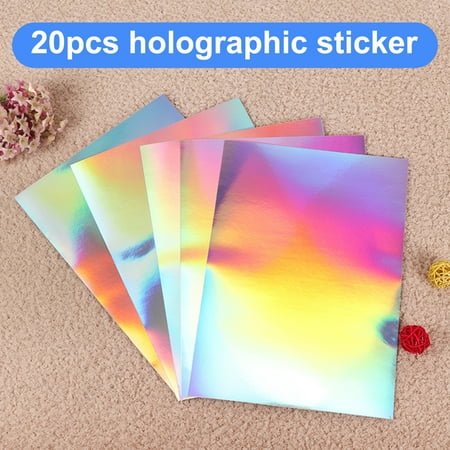 Zeus 20pcs Holographic Stickers Self Adhesive Waterproof Paper ...