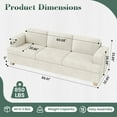 YOUDENOVA 89 Inch Modern 3-Seater Sofa, Deep Seat Lounge for Living ...