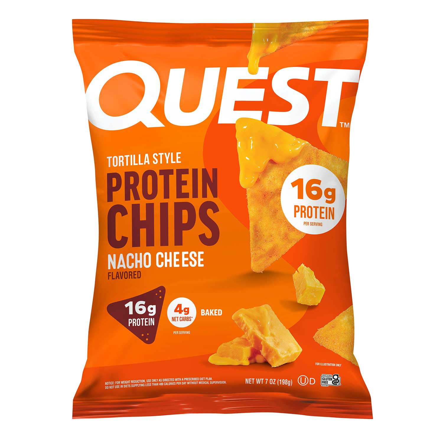 Quest Nacho Cheese Flavored Tortilla Style Protein Chips, 7 oz ...