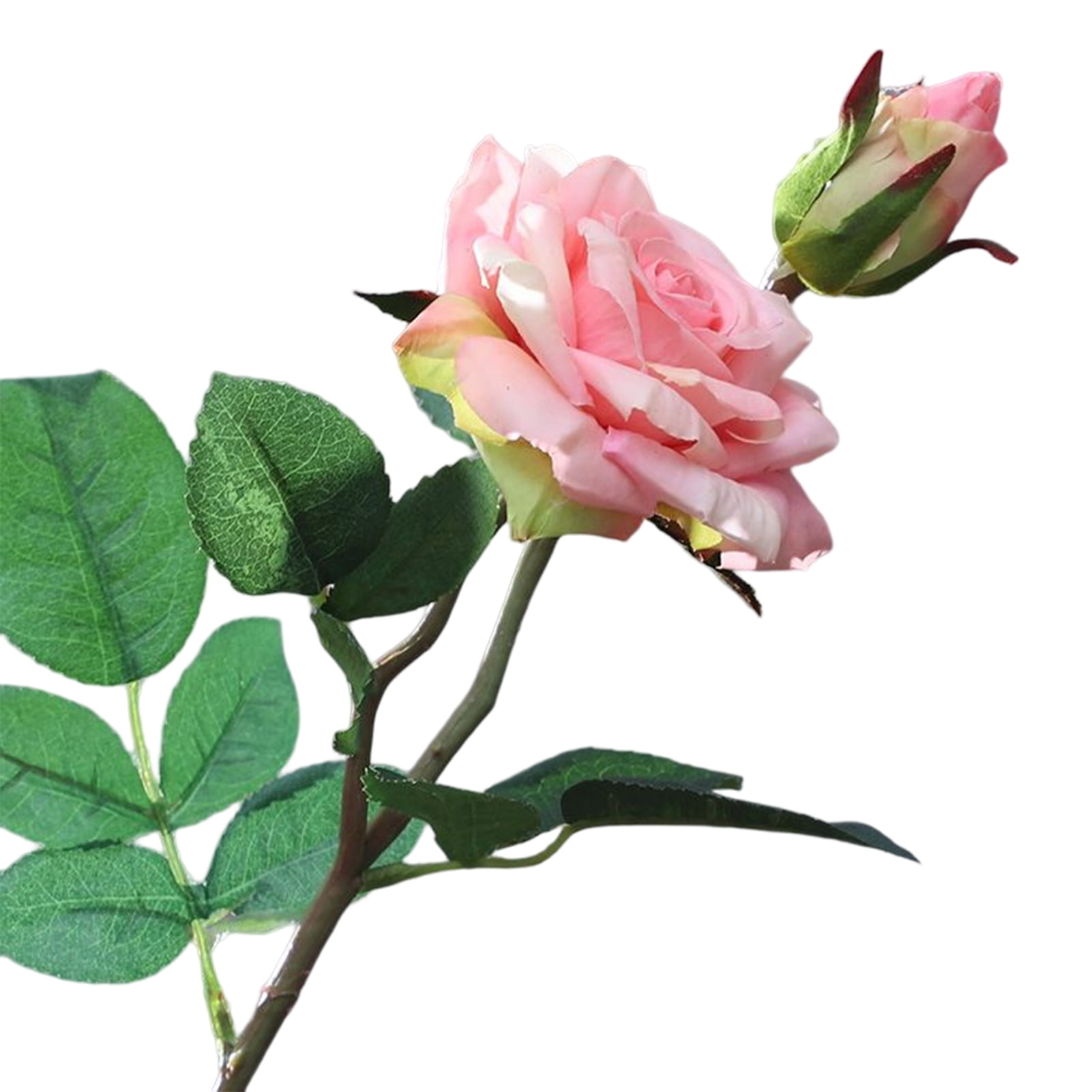 Artificial Roses, Real Touch Silk Flowers, Realistic Single Fake Flower ...