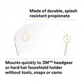 3M™ Ratchet Headgear H8A, 82782-00000, with 3M™ Clear Propionate ...