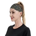 Black Golden Dragonfly Headbands for Women/Men, Elastic Wide Soft Sweat ...