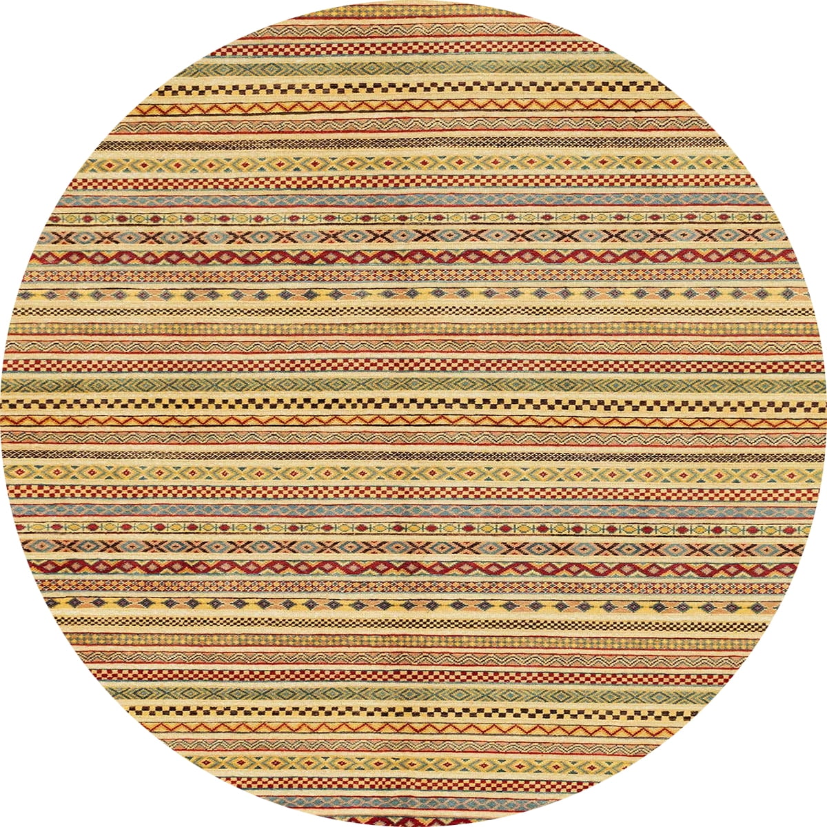 Ahgly Company Indoor Round Abstract Red Abstract Area Rugs, 6' Round ...