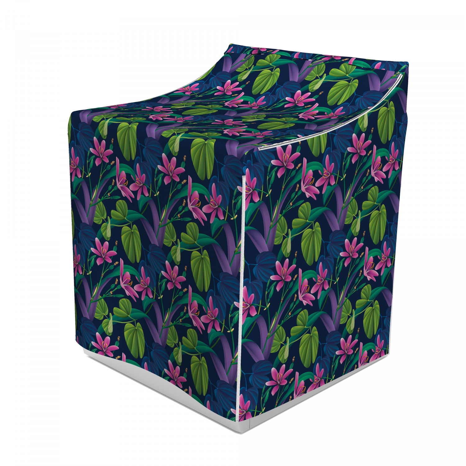 Exotic Washer Cover, Flourishing Nature Themed Pattern Inspired by ...