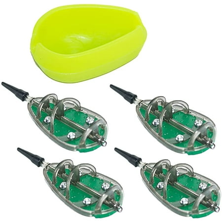 4 Pcs Fishing Feeder Set Method Feeder Rigs Carp Bait Plastic Inline ...