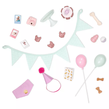 Our Generation Party Time Birthday Sweets Table Accessory Set for 18 ...