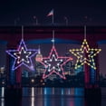 sdhkgrrt 3Pcs Patriotic Glowing Star Lights, Glowing Pentagram Window ...