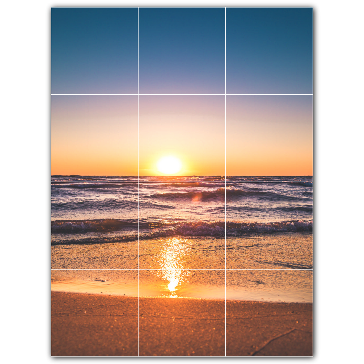 Picture-Tiles.com: Sunset Ceramic Tile Wall Mural WAL500991-34M. 18"W x ...