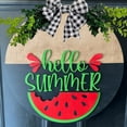 Door Decor Hello Summer Watermelon Sign Summer Door Hanger Door Hanger