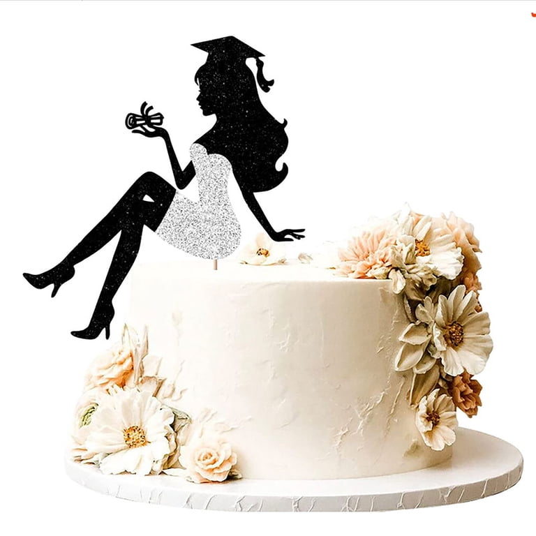 Girl Graduation Silhouette Cupcake Picks Graduation Couple 225 A683