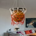 FINE MAKER Basketball Pendant Light Glass Industrial Chandelier Sport ...
