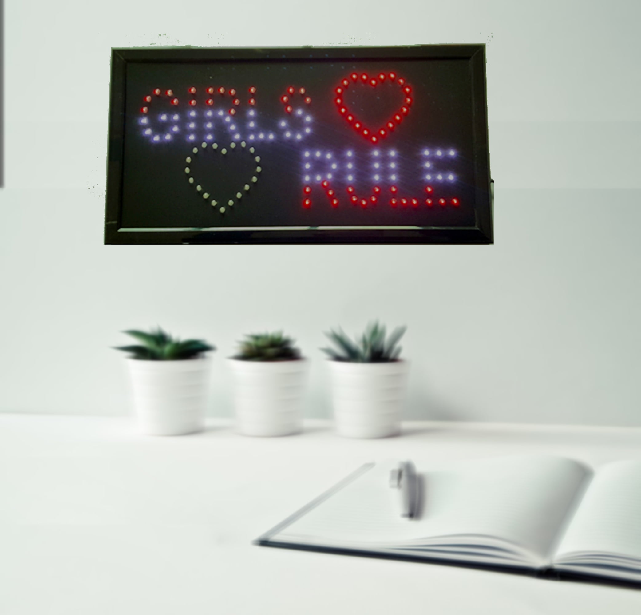 Creative Motion 14150 Electrical Girls Rule LED Sign . Size: 21" x 10 ...