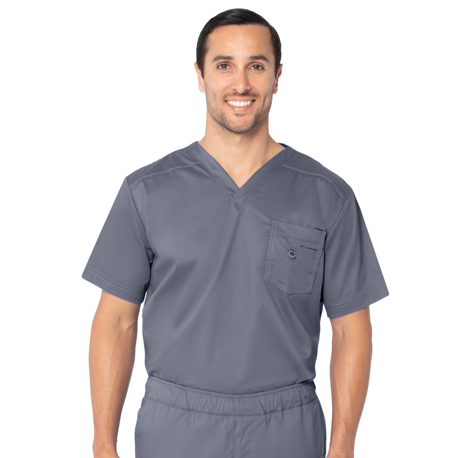 Landau Relaxed Fit V-Neck Scrub Top (Men) - Walmart.com