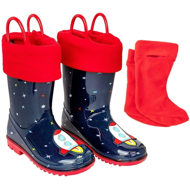Addie & Tate Unisex Rain Boots Kids & Toddlers - Size 8-12 -Space ...