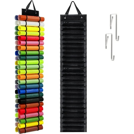 Lepai Black Vinyl Roll Holder with 48 Compartments, Vinyl Hanging ...