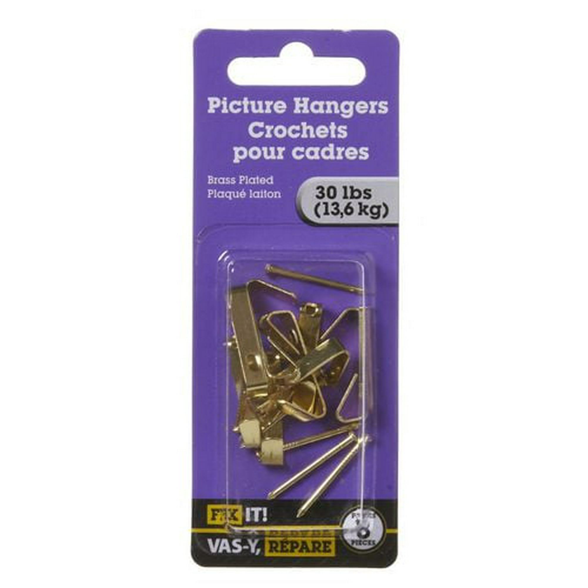Click here for Fix It! Brass Plated Picture Hanger 8 Pieces prices