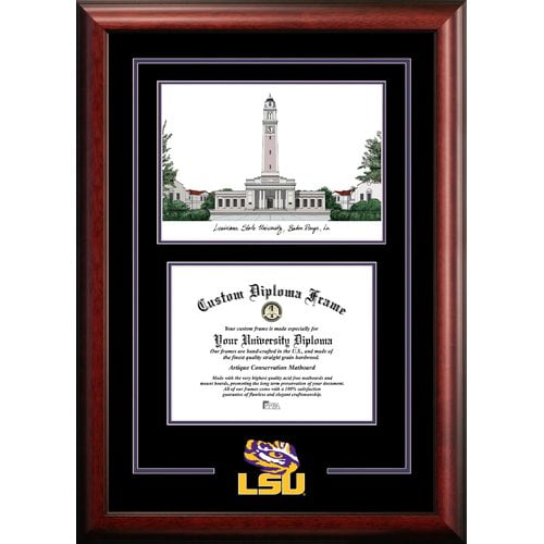 LSU Tigers 8.5" x 11" Spirit Graduate Diploma Frame - Walmart.com