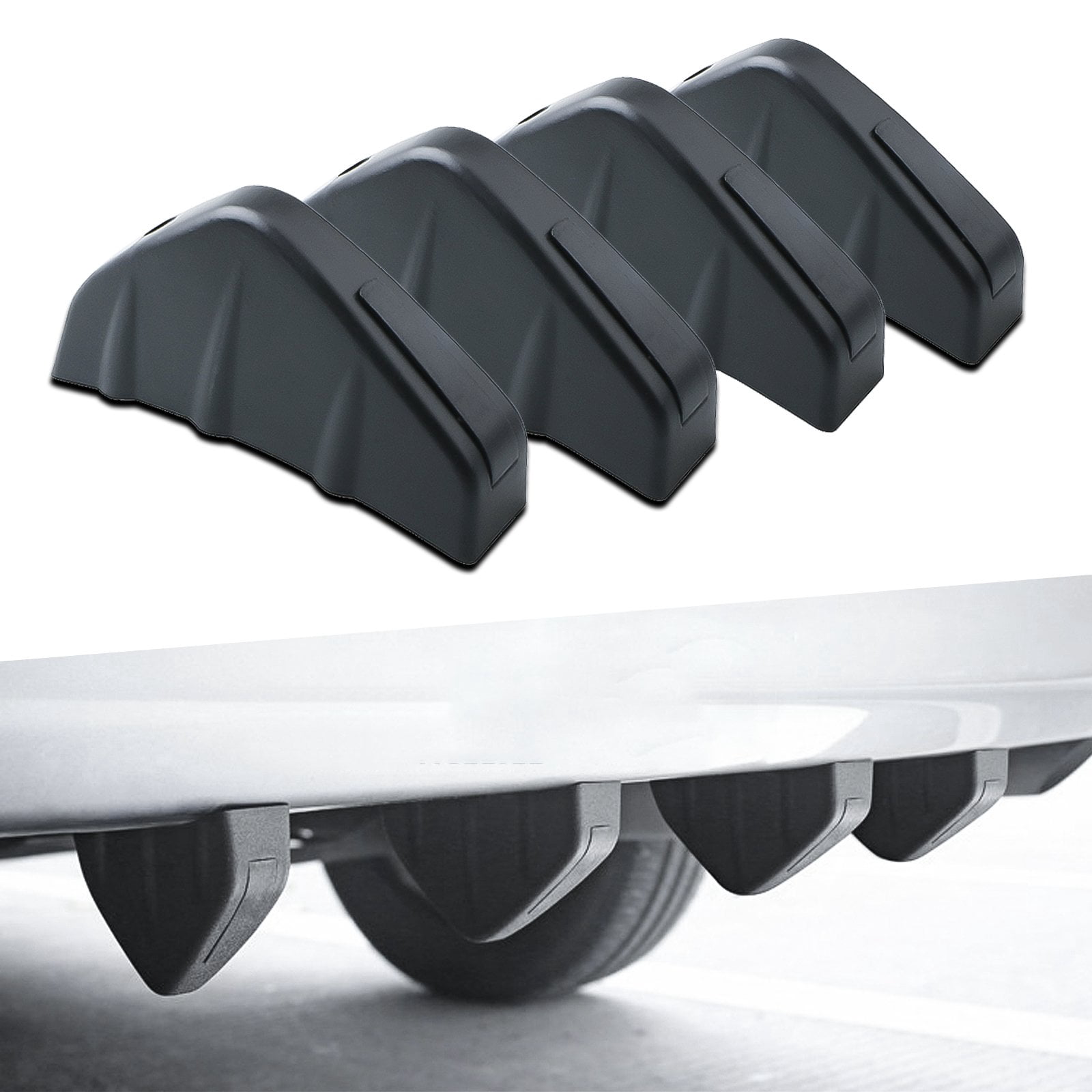 Xotic Tech Car Rear Lower Bumper Wing Lip Diffuser Splitter Spoiler 4 ...