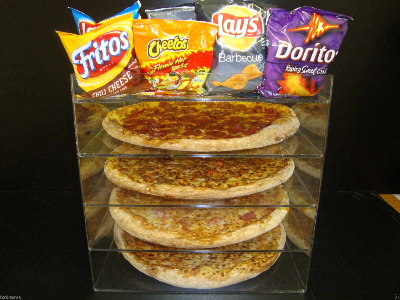 Displays2buy. 14" Pizza Showcase Retail Store Acrylic Display Cases ...