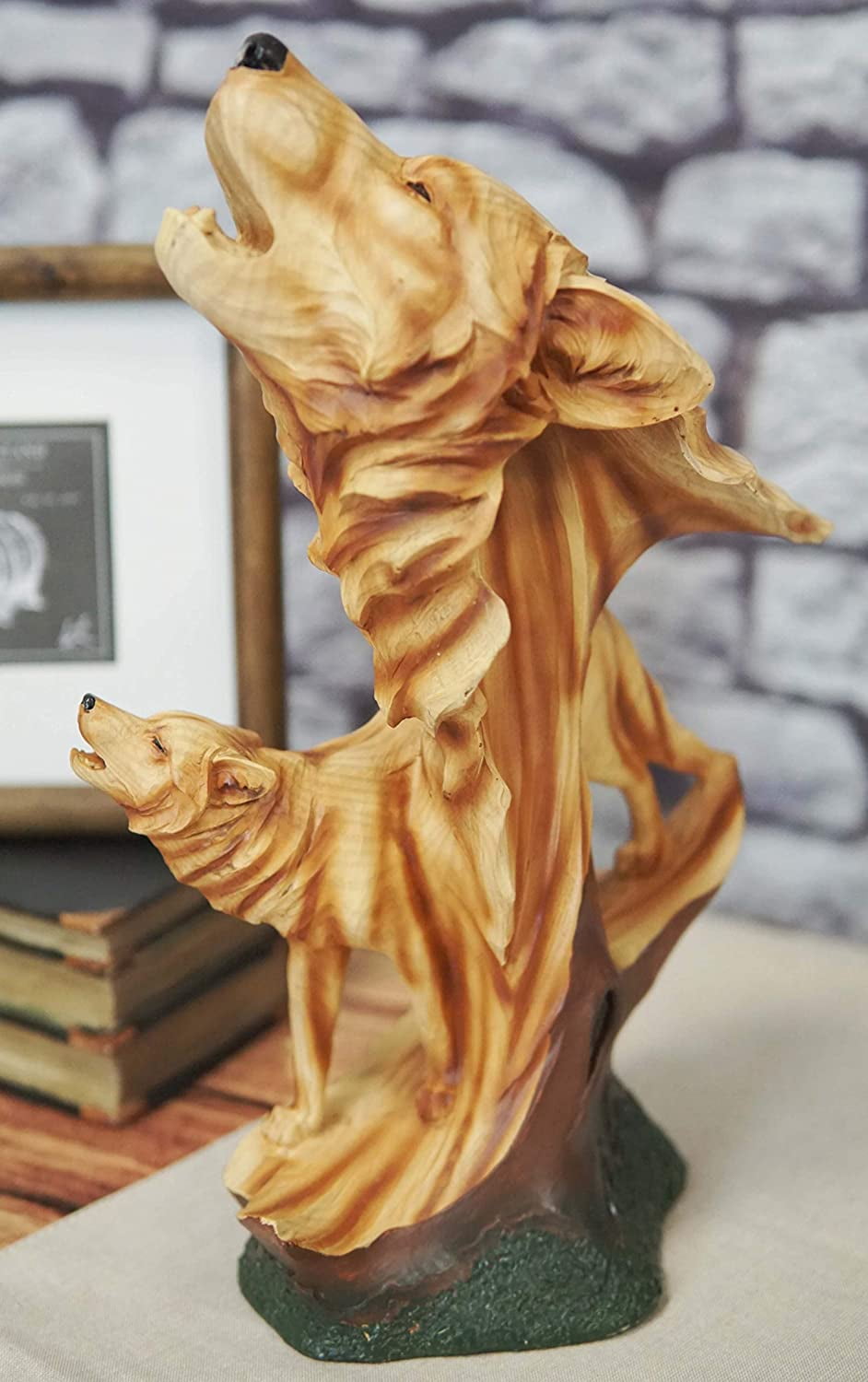 Ebros Large 15" Tall Howling Wolf Bust Statue On Pedestal Base (Faux ...