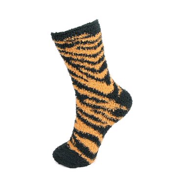 BambooMN Fuzzy Team Spirit Socks - Striped Red/White/Blue - 4 pr ...