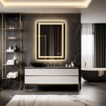 28x35 in Dimmable LED Bathroom Mirror Vertical/Horizontal Wall Mirrors ...