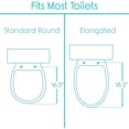Raised Toilet Seat - 5" Portable, Elevated Riser with Padded Handles ...