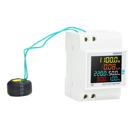 Power Line Monitor, Rail Type AC40-300V Current Meter Single Phase ...