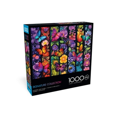 Buffalo Games 1000-Piece Flowers and Flyers Adult Interlocking Jigsaw ...