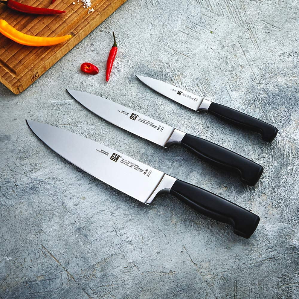 Zwilling / Henckels Four-Star 3-Piece Starter Knife Set, Friodur Ice ...