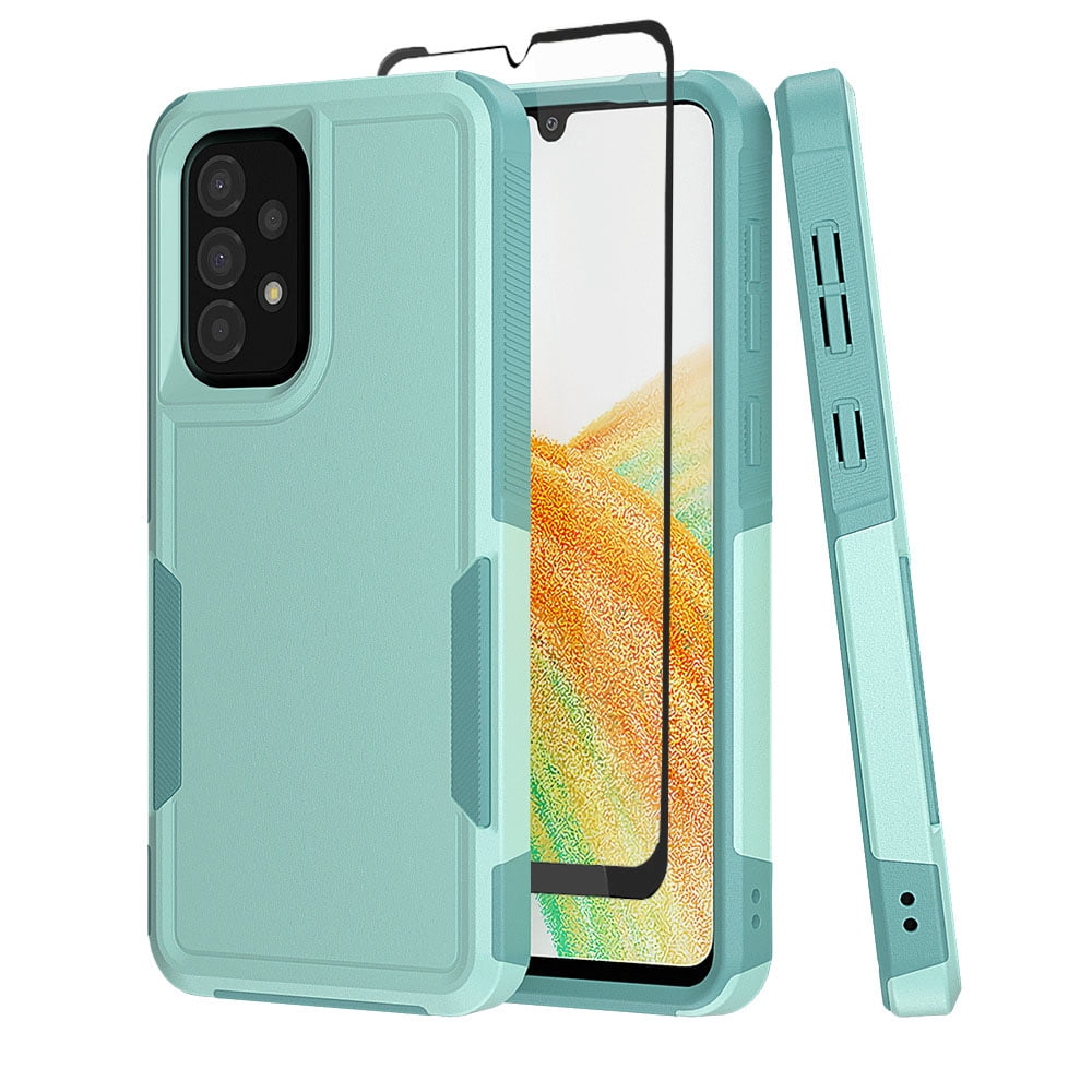 NIFFPD Samsung Galaxy A33 5G Case with Screen Protector (Black Border ...