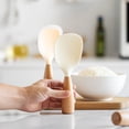 1Pcs Silicone Spoon Non-stick Cooking Spoon Anti-scalding Pot Rice High ...