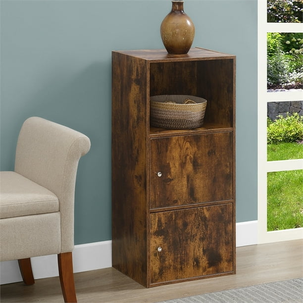 Convenience Concepts Xtra Storage 2 Door Cabinet with Shelf, Barnwood ...